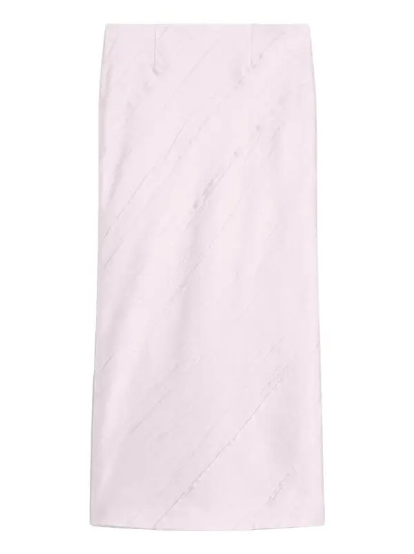 Max Mara Pencil Skirt With Pleating - Antique Rose