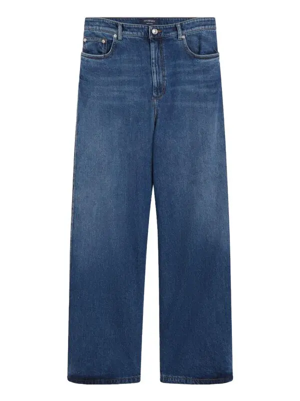 Max Mara Wide Leg Denim Jeans - Midnightblue