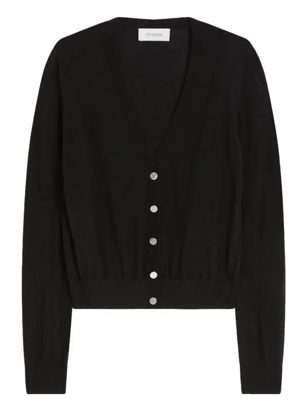 Max Mara Viscose And Wool Cardigan - Black