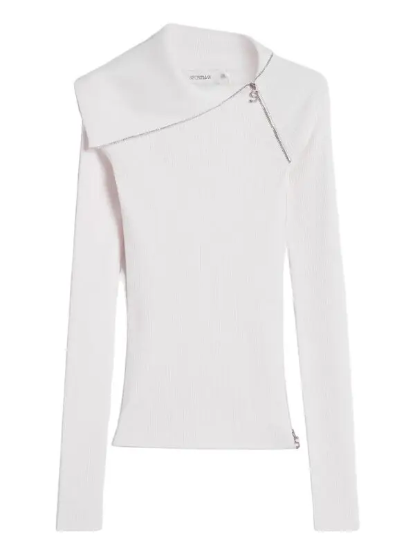 Max Mara Sweater With Zip Detail - White
