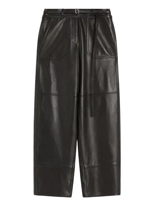 Max Mara Nappa Leather Trousers - Black