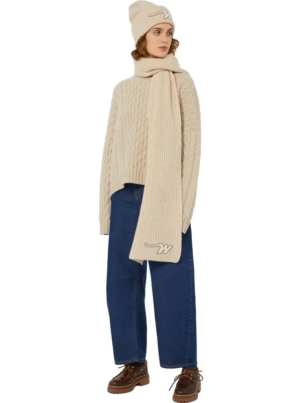 Max Mara Boxy-fit Wool Knit Jumper - Beige