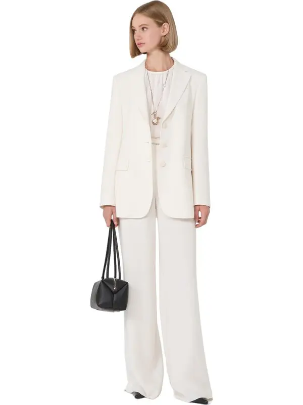 Max Mara Single-breasted Cady Blazer - Ivory