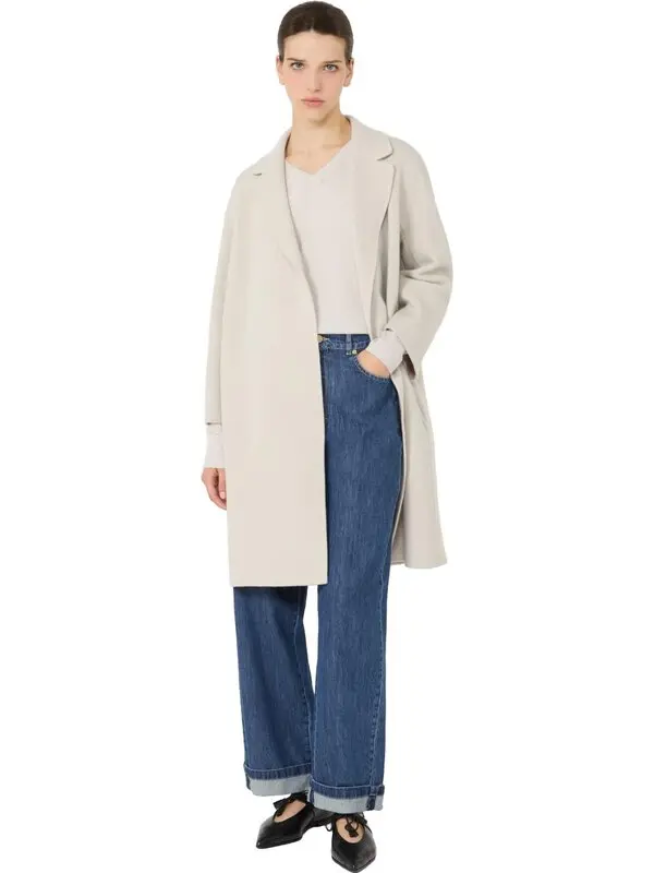 Max Mara Short Double-faced Wool Coat - Ivory