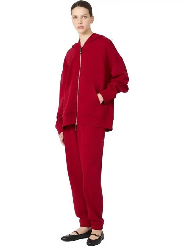 Max Mara Relaxed Fit Jersey Joggers - Red