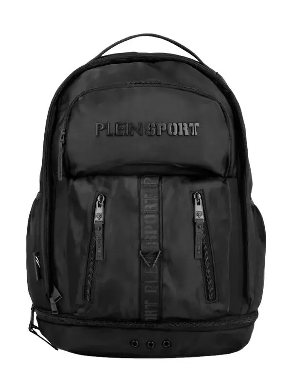 PLEIN SPORT Embossed-logo Backpack - Black