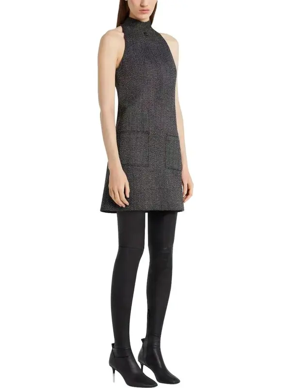 COURREGES High-neck Sleeveless Dress - Grey