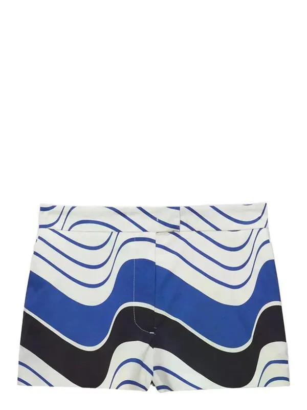 MSGM Printed Straight Hem Shorts - Blue