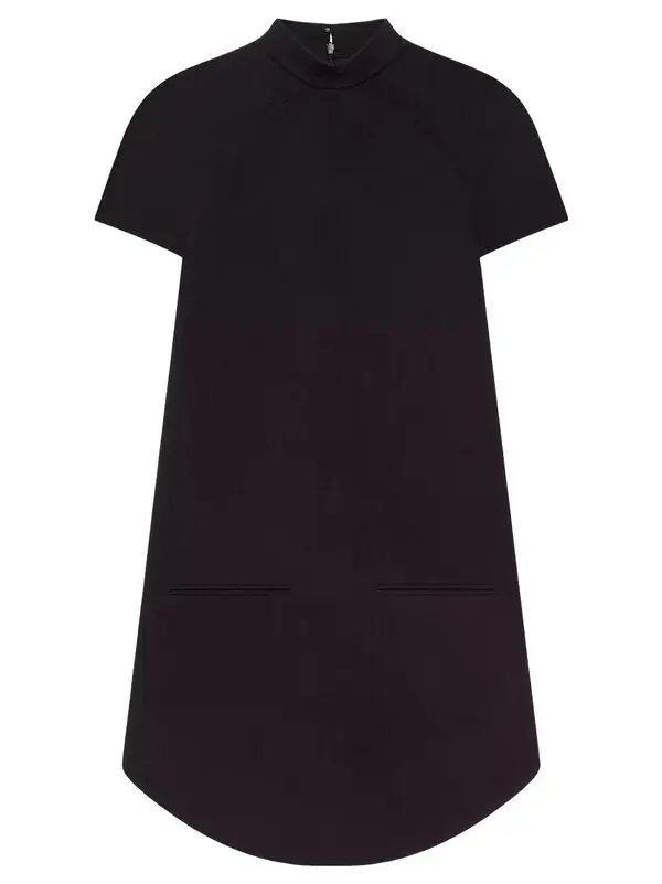 COURREGES High-neck Short-sleeve Dress - Black