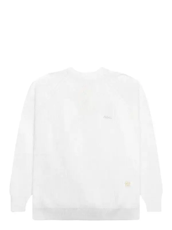ADVISORY BOARD CRYSTALS Ribbed Crew-neck Sweater - White