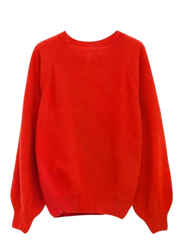 BASERANGE Soar Purl Raglan-sleeve Jumper - Red