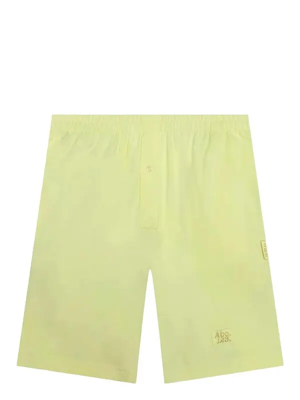 ADVISORY BOARD CRYSTALS Logo Patch Elasticated-waist Shorts - Yellow