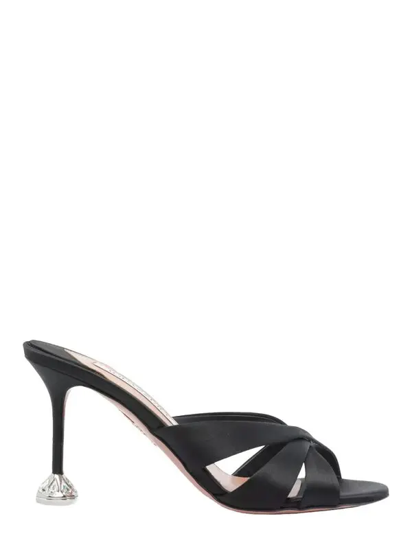 AQUAZZURA 85mm Embellished Heeled Sandals - Black