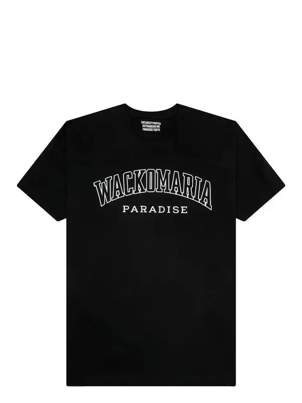WACKO MARIA Graphic-lettering Logo T-shirt - Black