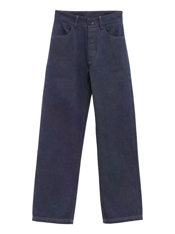 BASERANGE Contrasting Topstitching Jeans - Blue