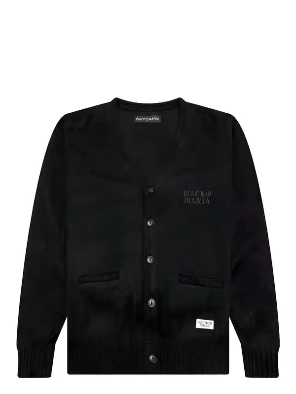 WACKO MARIA Logo-embroidered Cardigan - Black