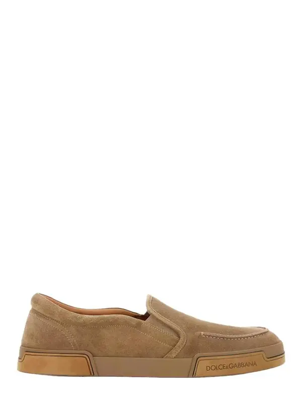 Dolce & Gabbana Portofino Yacht Suede Slip-on Sneakers - Brown
