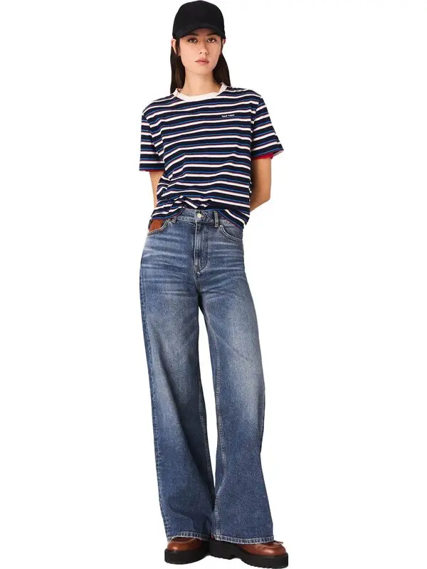 Maje High-waisted Wide-leg Jeans - Blue
