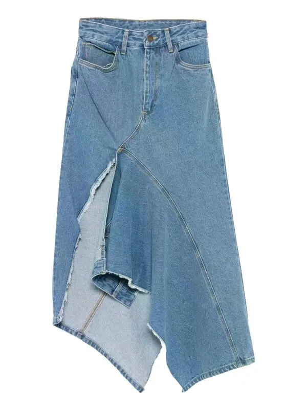 Monse Twisted Denim Skirt - Blue