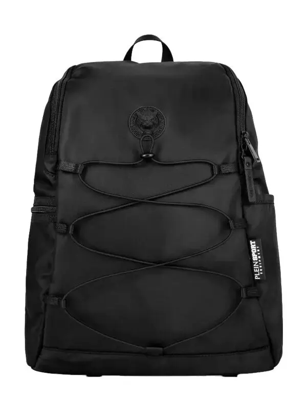 PLEIN SPORT Logo-patch Backpack - Black
