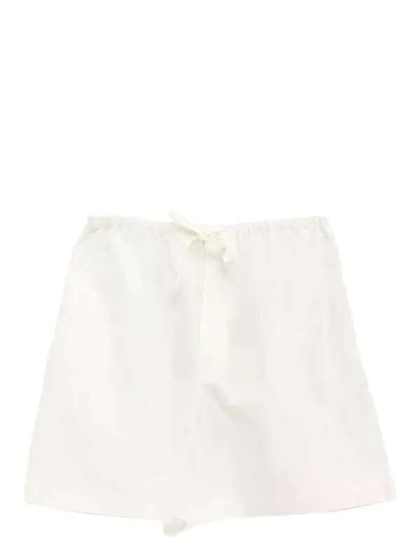 BASERANGE Kolla Drawstring Cotton Shorts - White