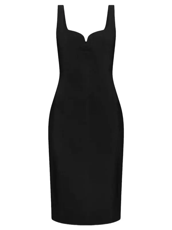 Versace Sweetheart-neckline Midi Dress - Black