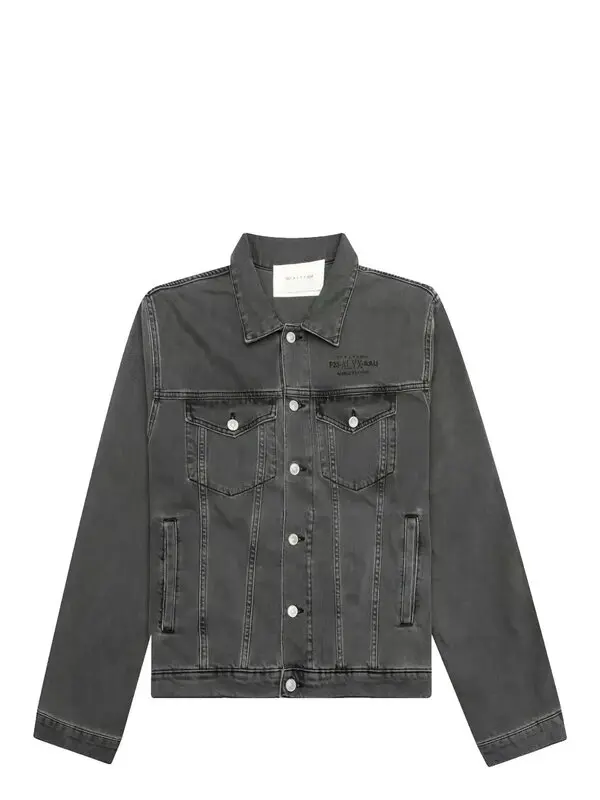 1017 Alyx 9sm Flood-print Denim Jacket - Black
