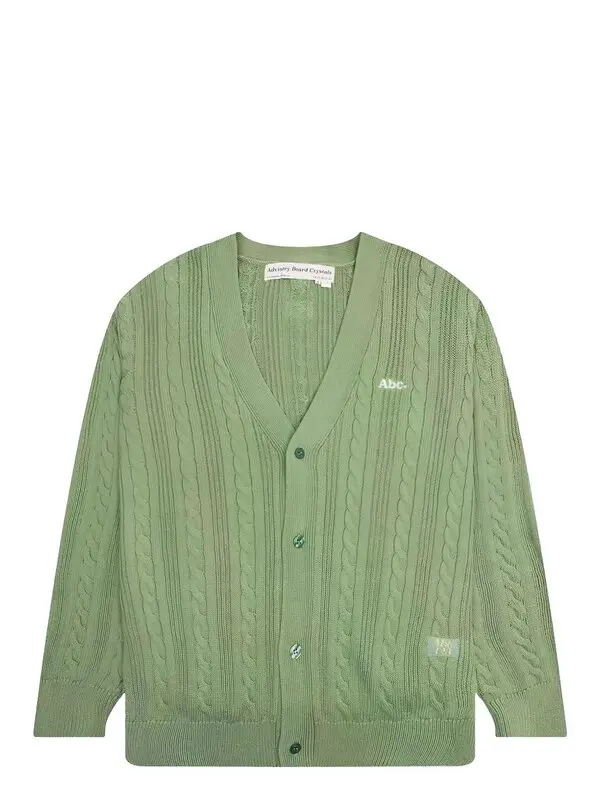 ADVISORY BOARD CRYSTALS Cable Knit Cardigan - Green