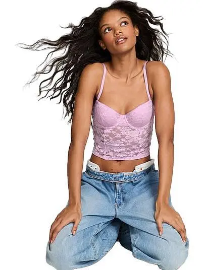 Pink Wink Wink™ Lightly Lined Balconette Corset Top - Purple