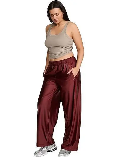 Victoria's Secret Vsx Glossytech™ Wide-leg Pant - Brown