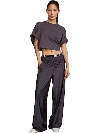 Victoria's Secret Vsx Glossytech™ Wide-leg Pant - Grey