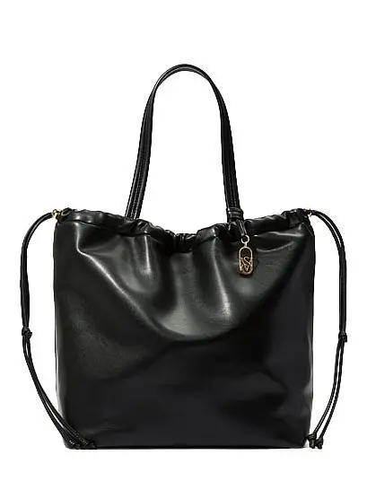 Victoria's Secret Luxe Cinched Carryall Tote - Black