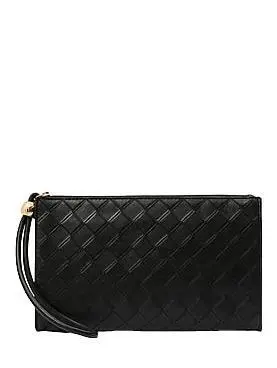 Victoria's Secret Woven Pouch Wristlet - Black