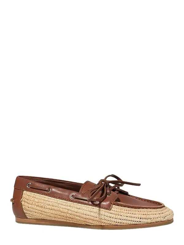 Simkhai Danner Raffia Loafer Flats - Sable