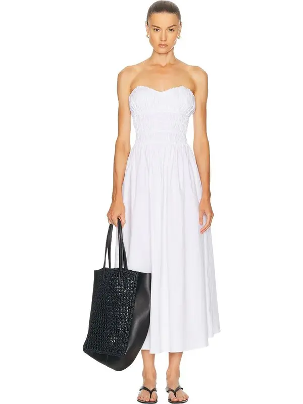 Caroline Constas Ivette Fit & Flare Dress - White