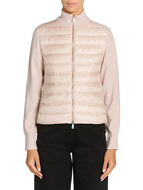 Moncler Cardigan Puffer Jacket - Light Pink
