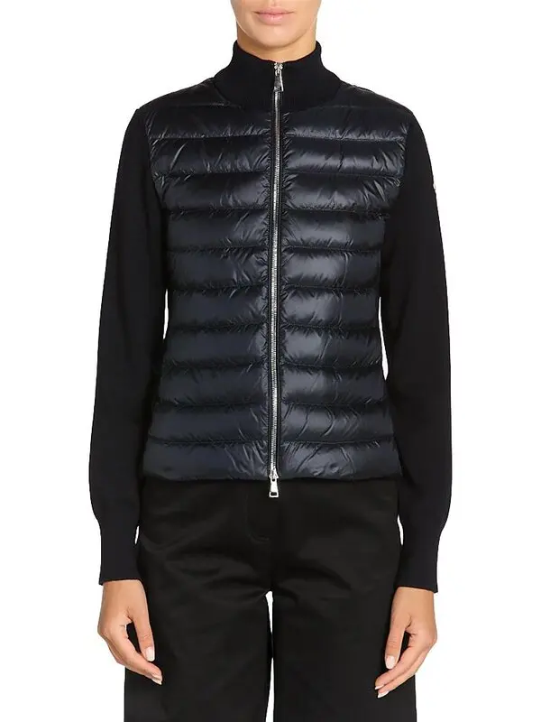 Moncler Cardigan Puffer Jacket - Navy