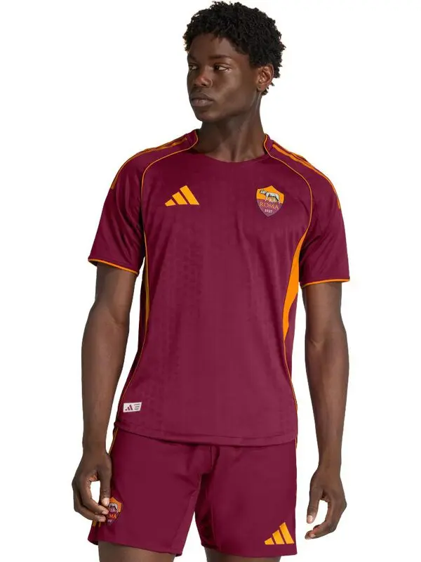 Adidas As Roma 25/26 Home Authentic Jersey - Legacy Burgundy / Crew Orange