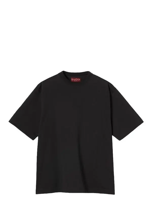 Gucci Cotton Jersey T-shirt With Embroidery - Black