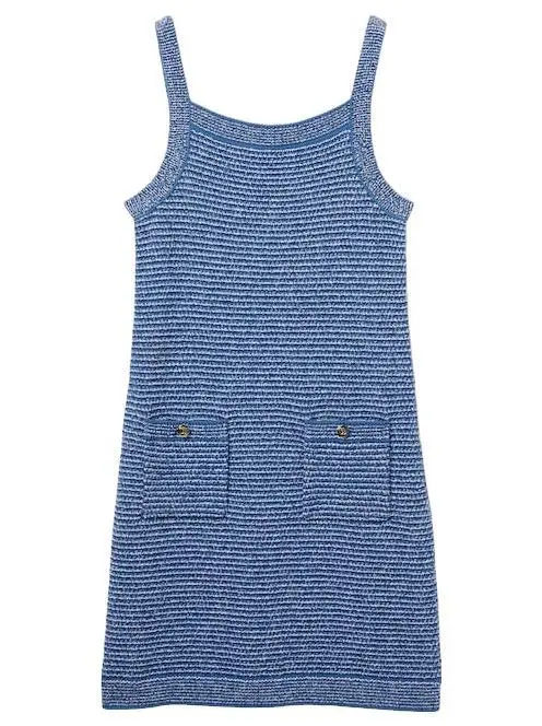 Gucci Fine Cotton Knit Dress - Blue