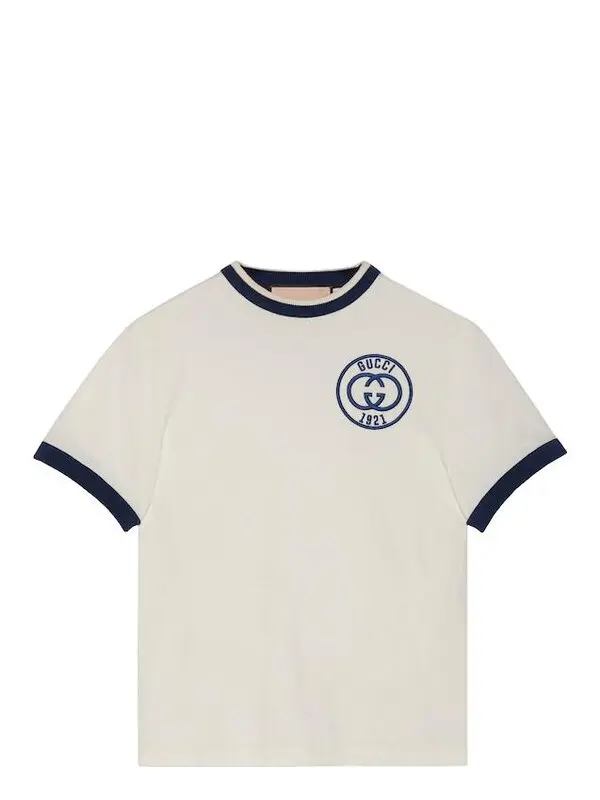Gucci Cotton Jersey T-shirt With Embroidery - White