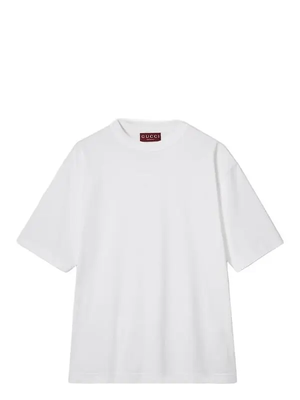 Gucci Cotton Jersey T-shirt With Embroidery - White
