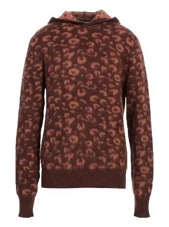 SALVATORE SANTORO Jacquard-knit Leopard-print Sweater - Brown