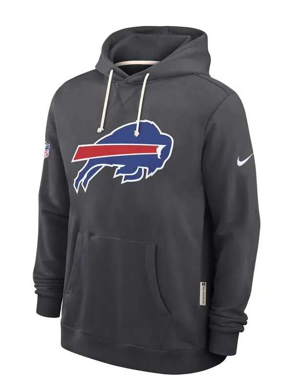 Nike Buffalo Bills Initial Home Sideline Dri-fit Nfl Pullover Hoodie - Grey