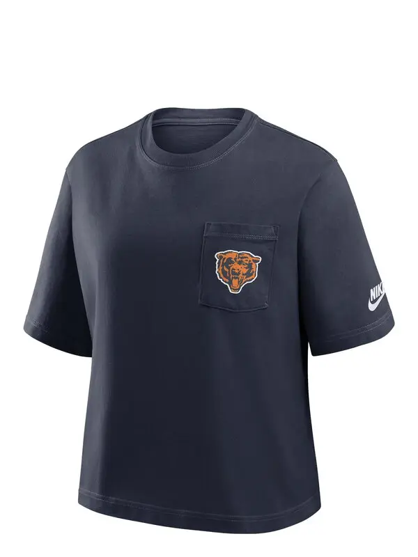 Nike Chicago Bears Rewind Pocket Boxy Nfl T-shirt - Blue