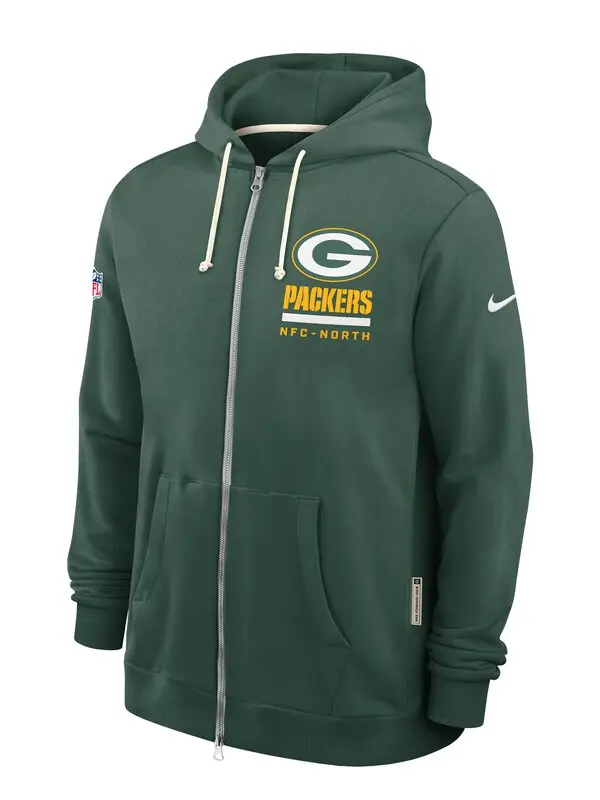 Nike Utility Player Sideline Dri-fit Nfl Full-zip Hoodie - Green