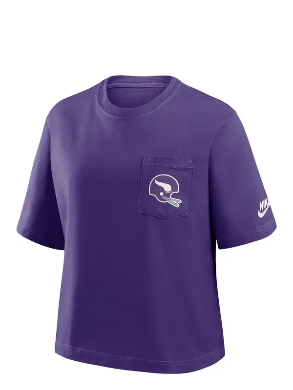 Nike Minnesota Vikings Rewind Pocket Boxy Nfl T-shirt - Purple