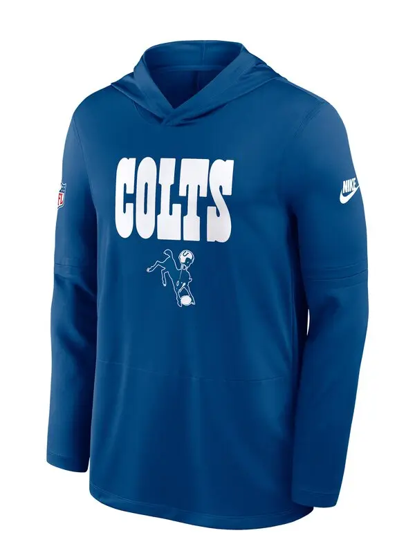 Nike Indianapolis Colts Pass Accuracy Dri-fit Nfl Long-sleeve Hooded Top - Blue