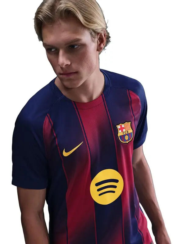 Nike Fc Barcelona 2025/26 Stadium Home Dri-fit Soccer Replica Jersey - Blue