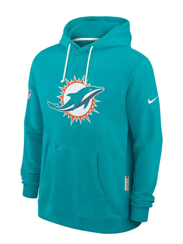 Nike Miami Dolphins Initial Home Sideline Dri-fit Nfl Pullover Hoodie - Green